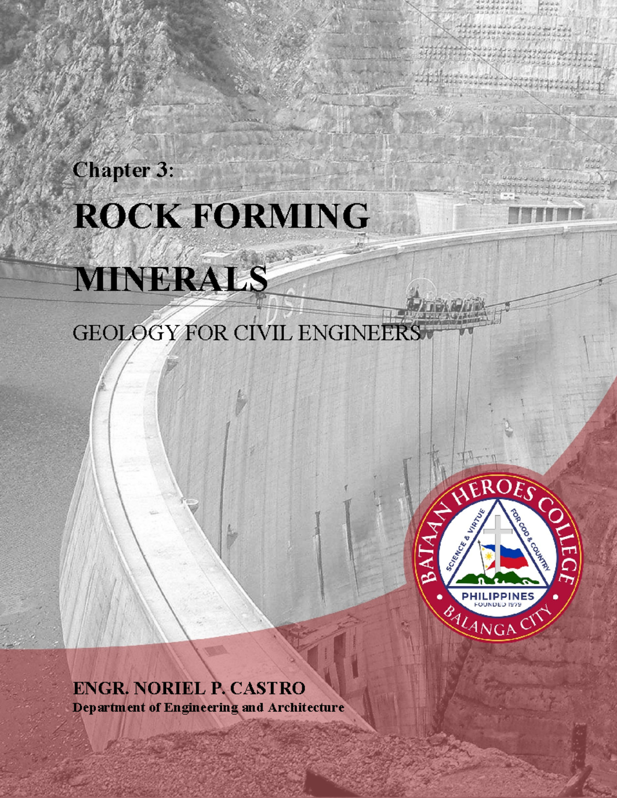 Chapter 3: Rock Forming Minerals for CE - Engr. Noriel P. Castro - Studocu