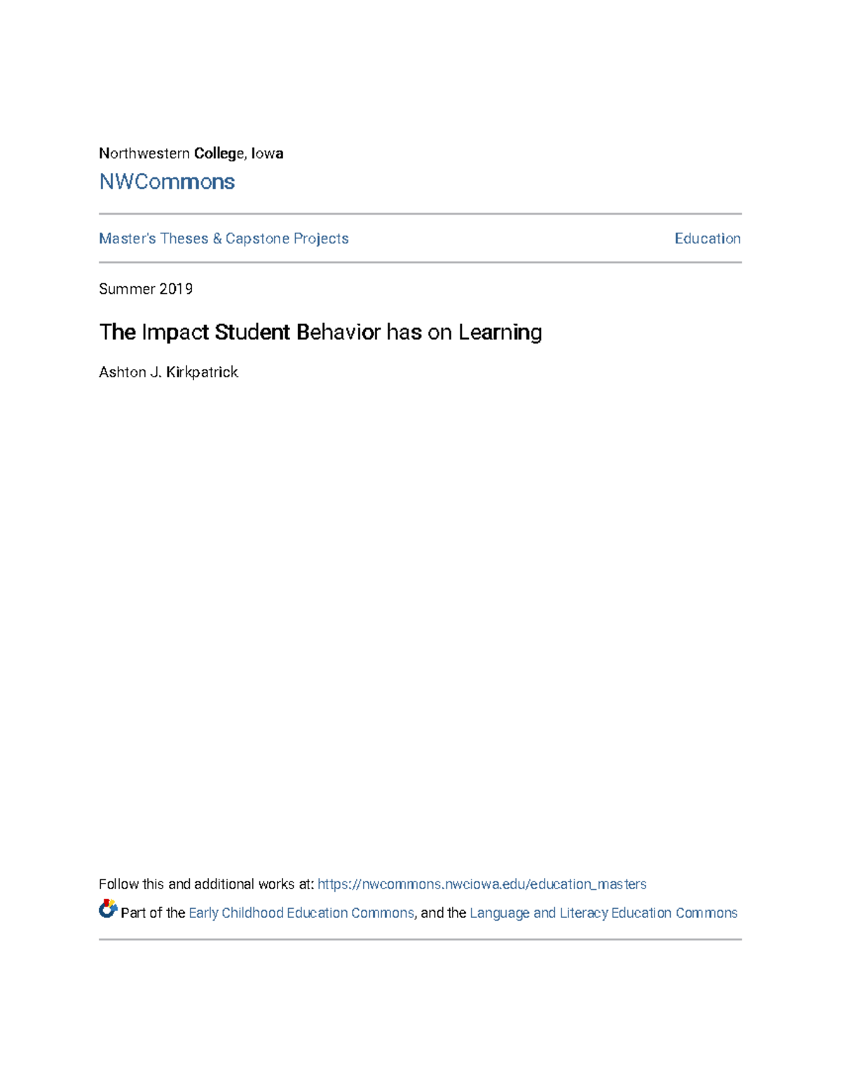 The Impact Student Behavior has on Learning - Kirkpatrick Follow this ...
