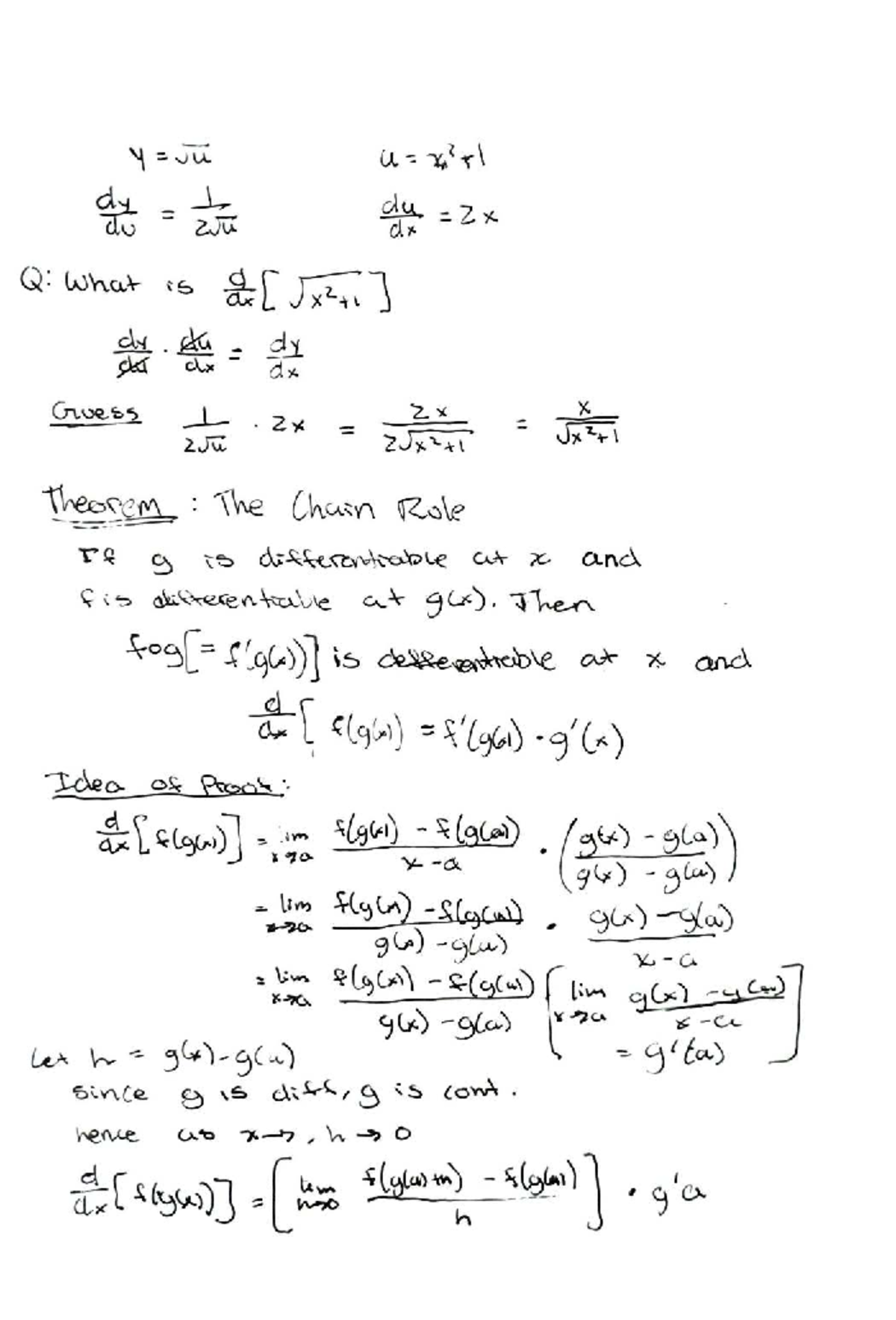 The Chain Rule - Lecture Notes for MATH 7 (Prof. Judson) - Studocu
