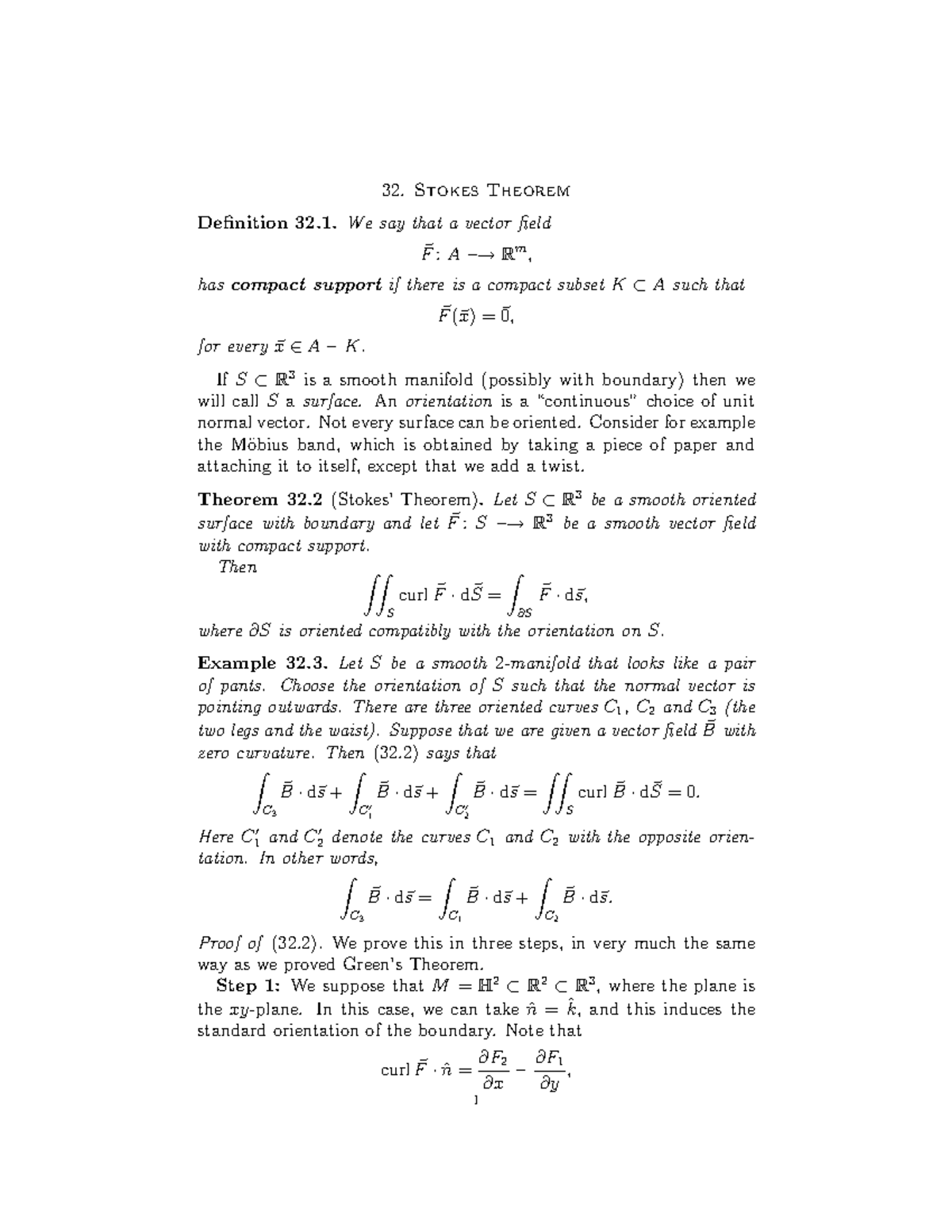 MIT 18.022F10: Stokes Theorem and Vector Fields - Part 1 - Studocu