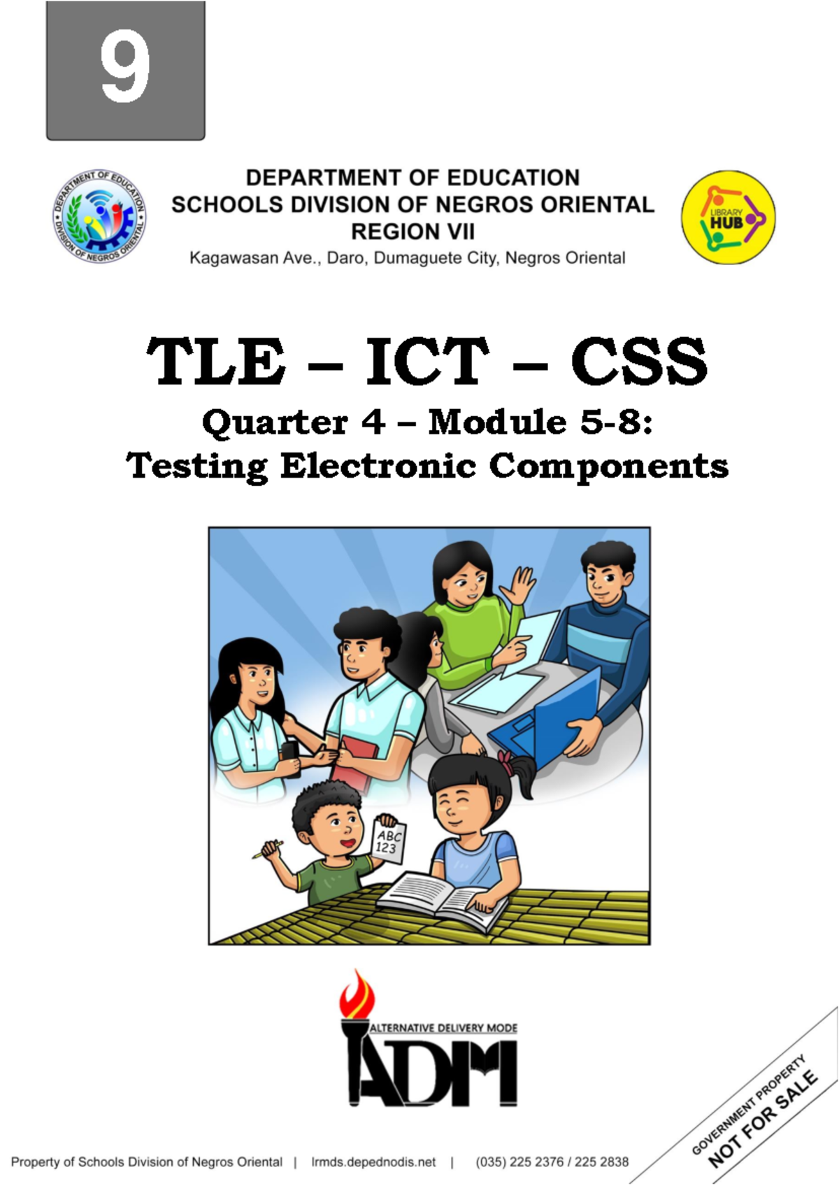 TLE-ICT-CSS-G9-Q4 Module 5-8: Testing Electronic Components Guide - Studocu