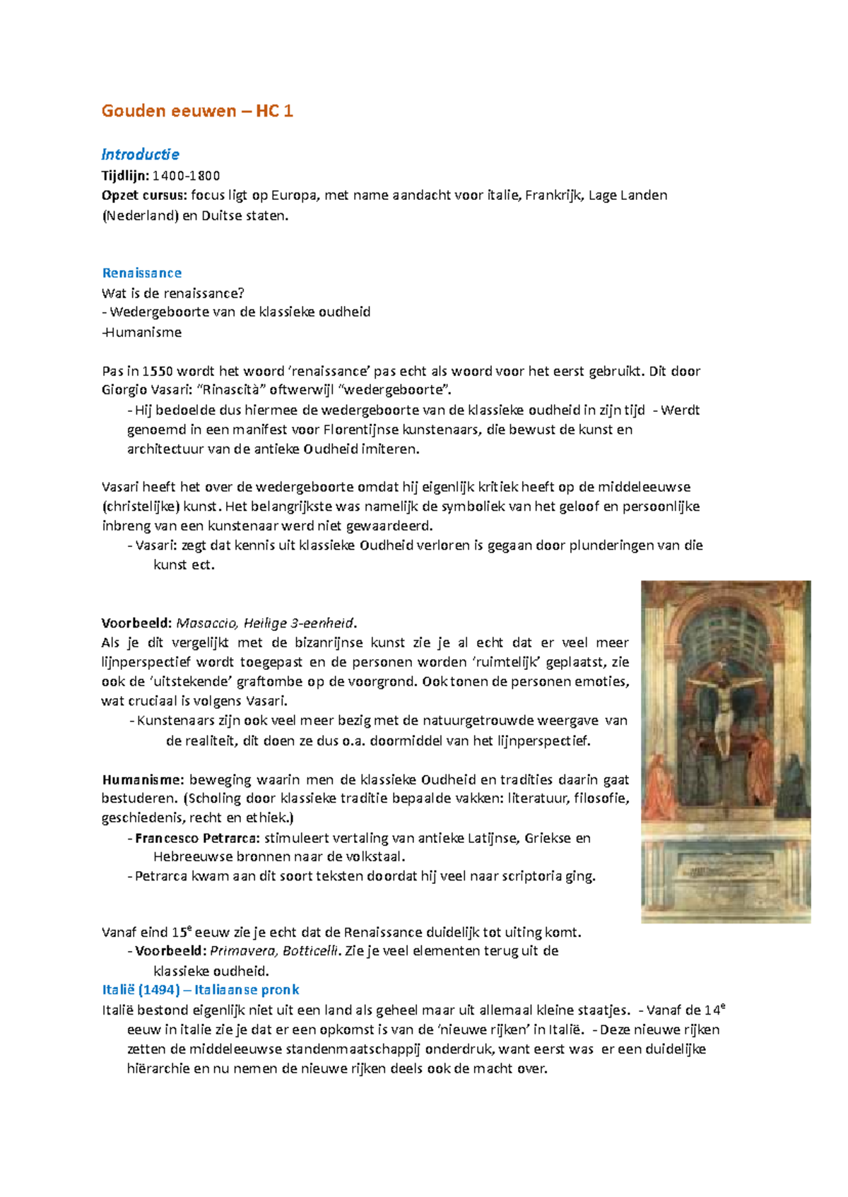 Gouden Eeuwen HC - Inleiding tot de Renaissance en Kunstgeschiedenis ...