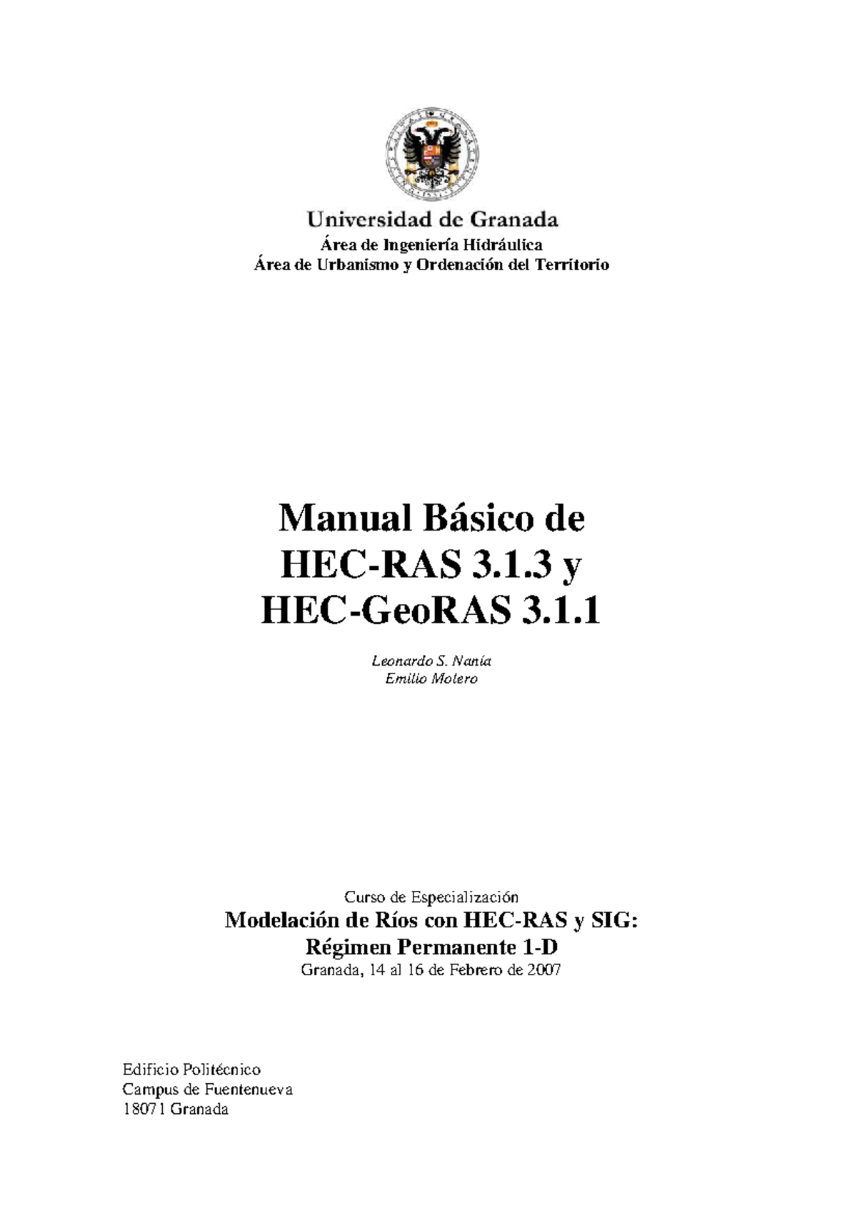 Manual Básico HEC-RAS 3.1.3 y HEC-Geo RAS 3.1.1 en Español - Studocu