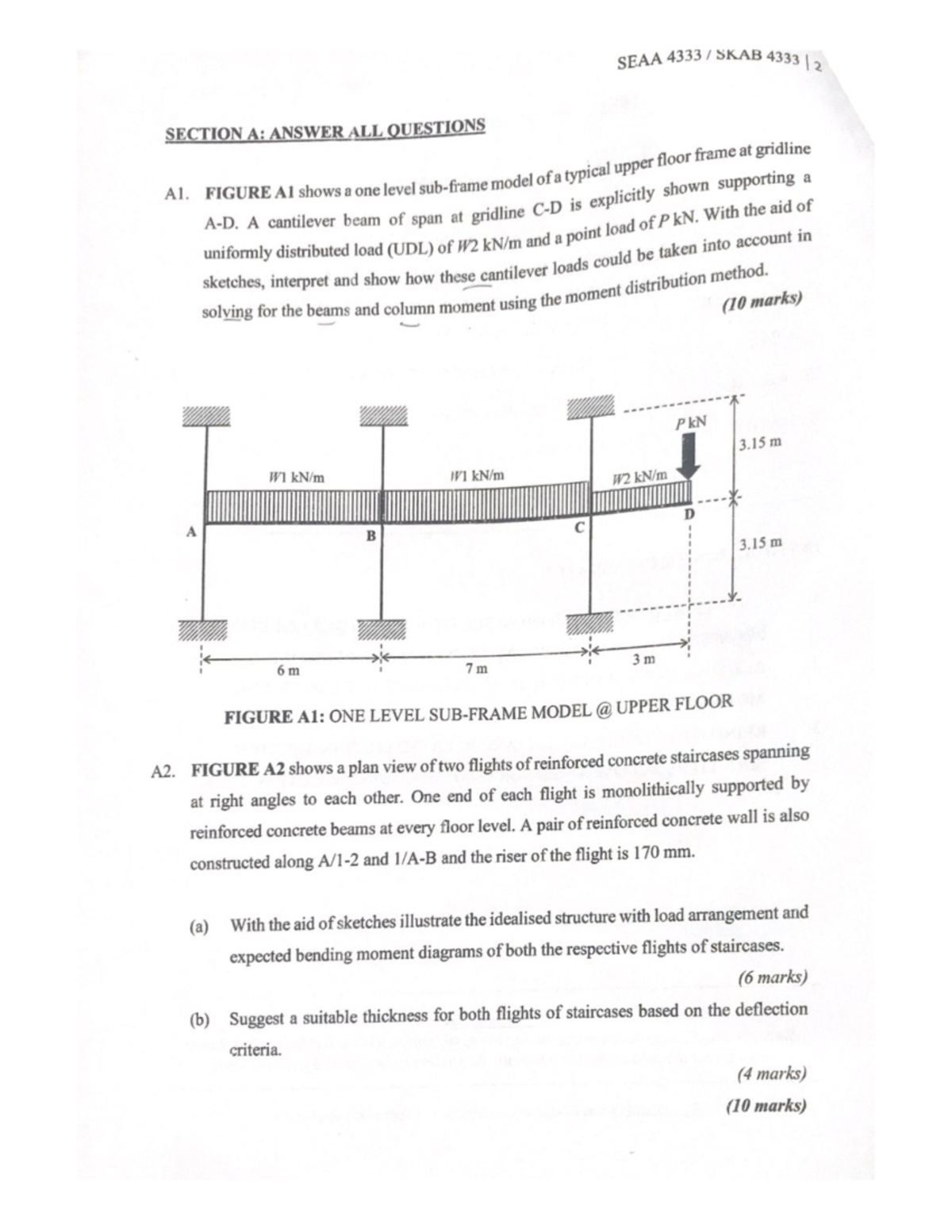 Final Examination RCD 2: Structural Analysis & Reinforcement Design - Studocu