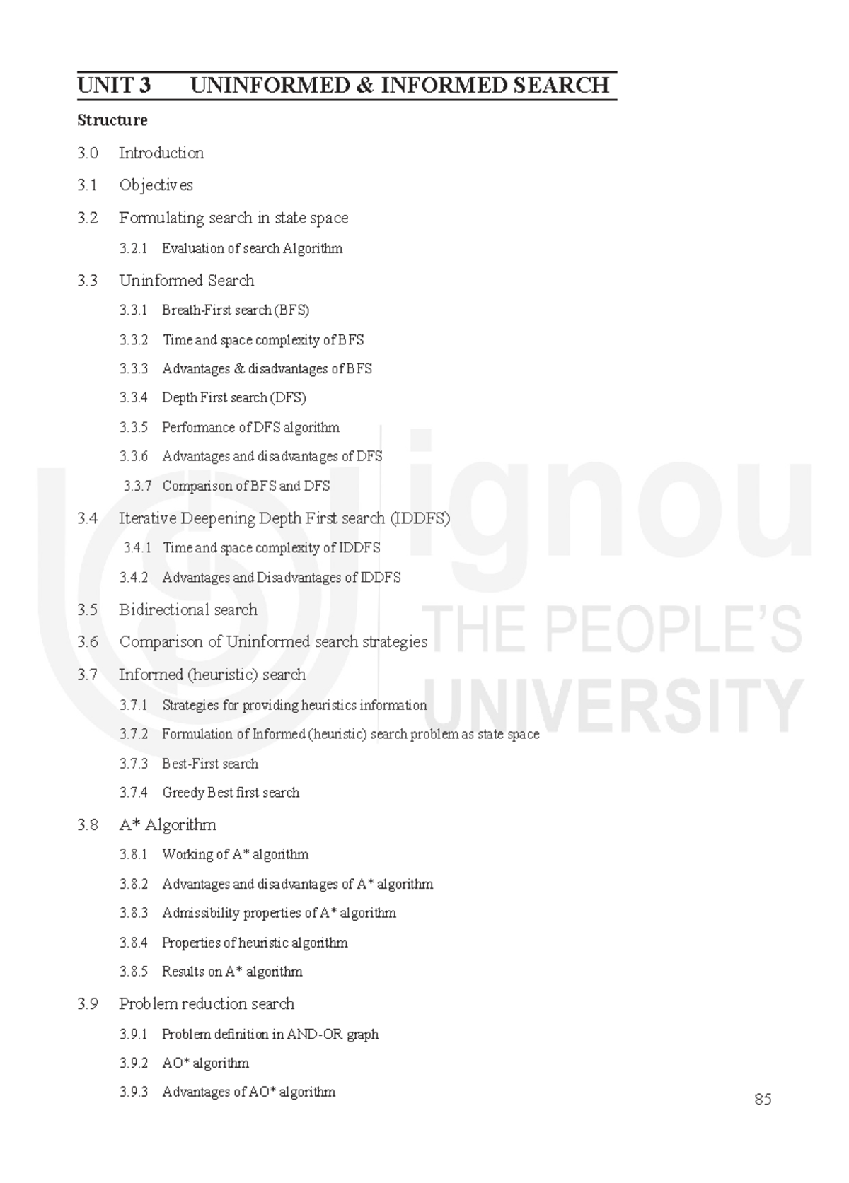 Unit 3: Uninformed & Informed Search Strategies in AI (BTECH) - Studocu