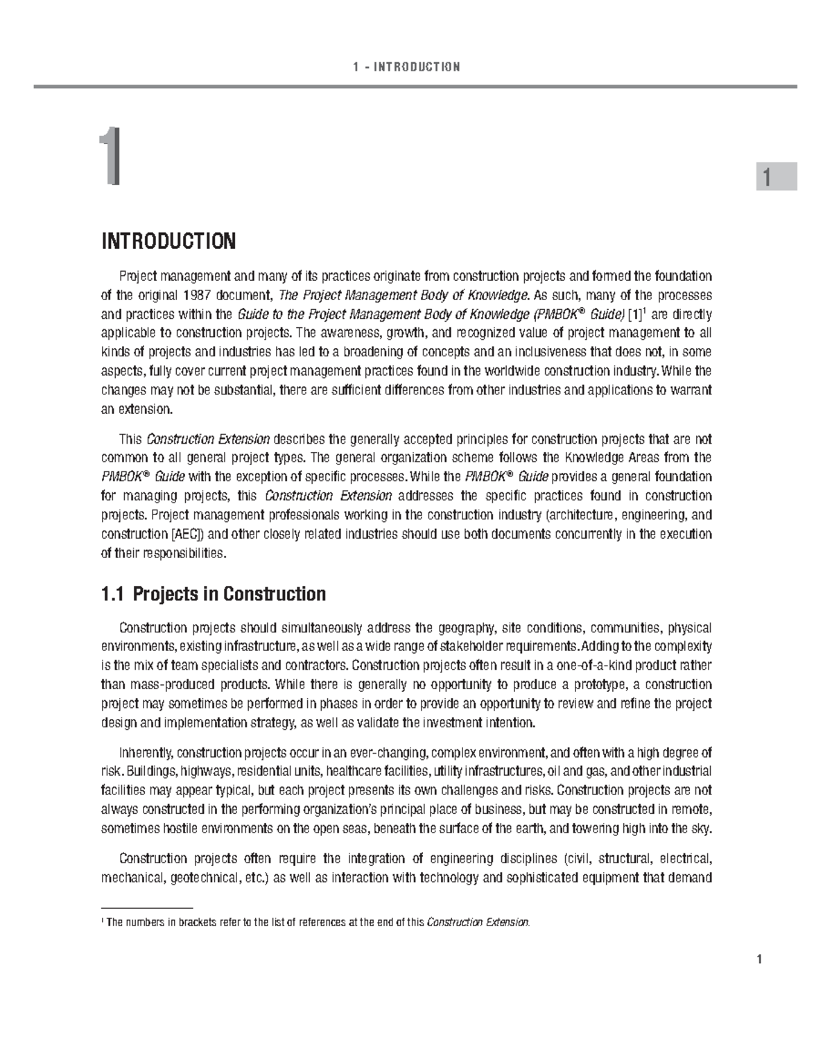 Construction Extension to the PMBOK® Guide: Best Practices Analysis ...