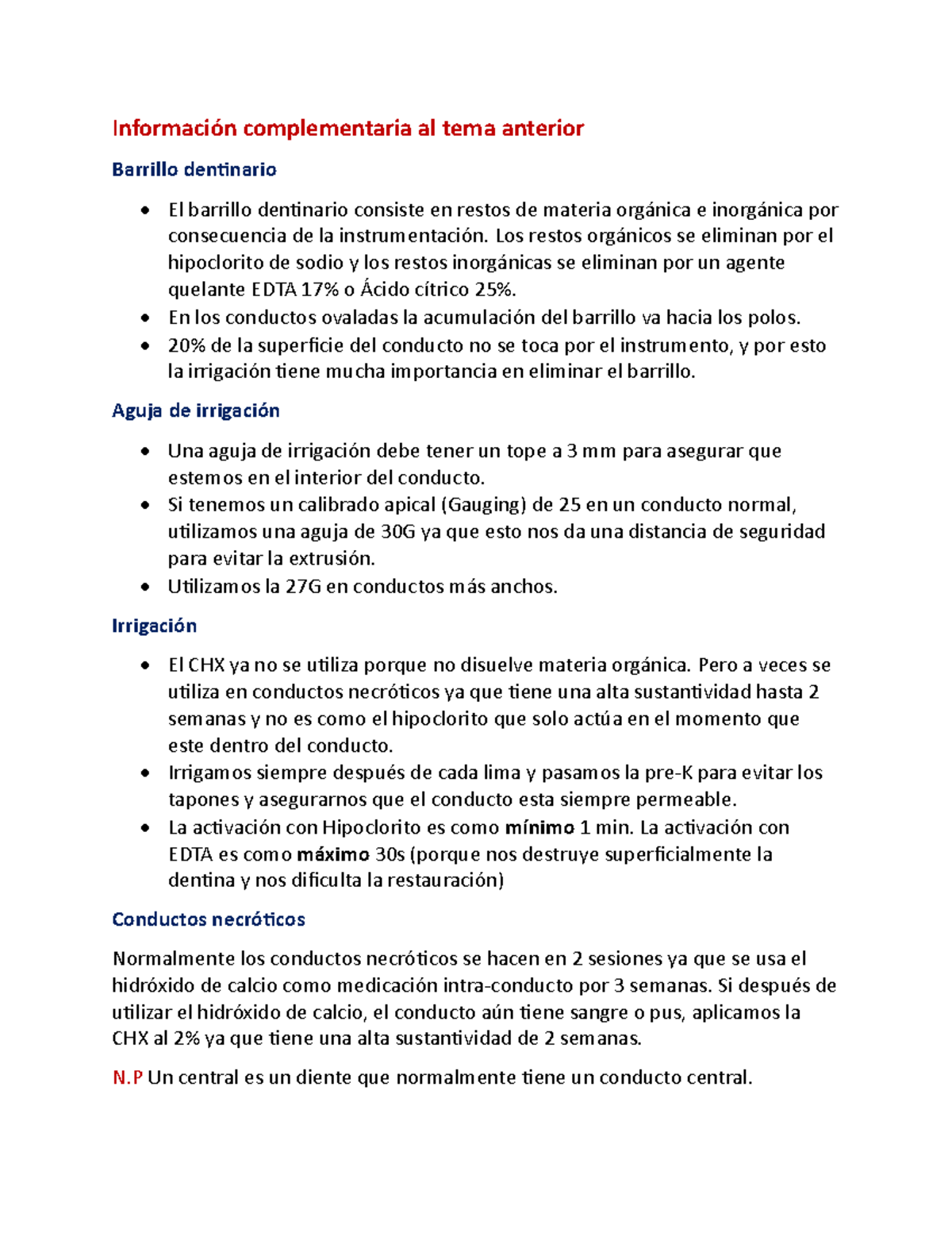 Apuntes de Endodoncia: Barrillo Dentinario y Técnicas de Irrigación ...