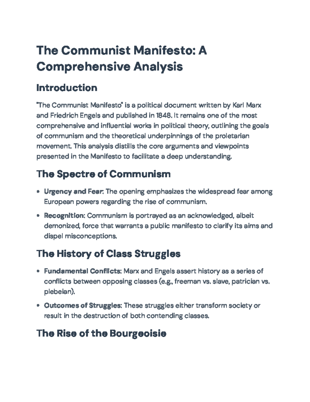 In-Depth Analysis of The Communist Manifesto: Key Themes & Ideas ...