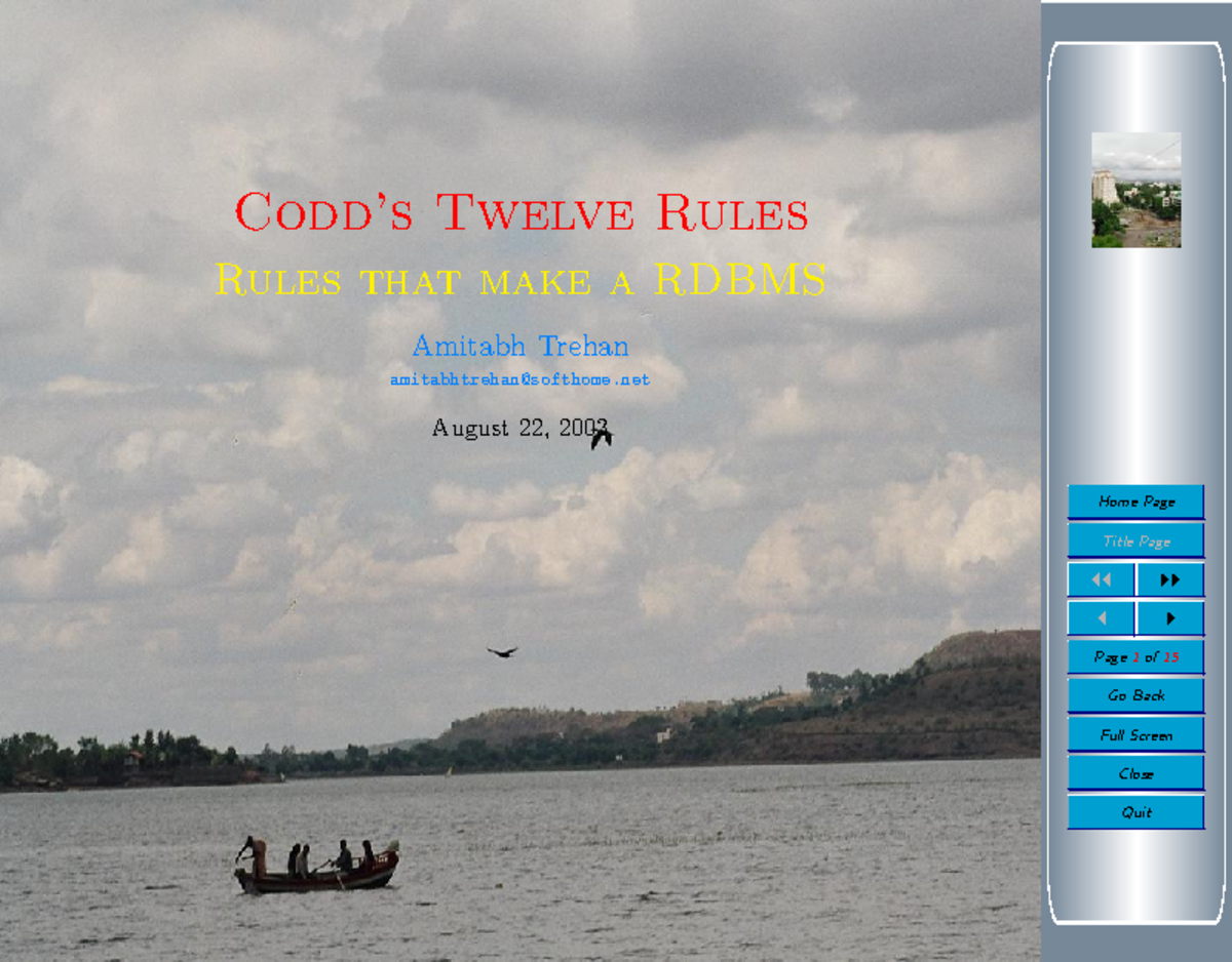 Twelve Rules of RDBMS: A Comprehensive Overview (CS101) - Studocu