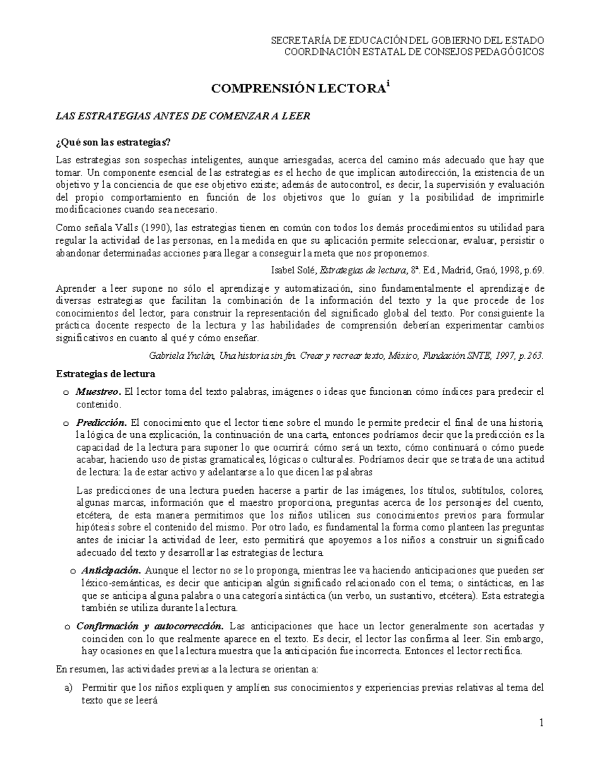 Estrategias de Comprensión Lectora: Antes, Durante y Después - Isabel ...