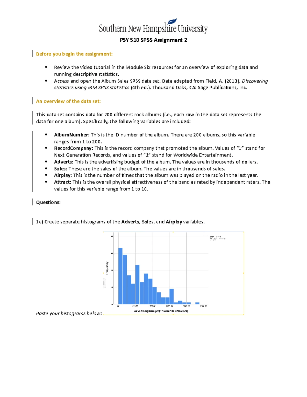 Module 3 SPSS Assignment 1: An Introduction to SPSS - PSY 510 SPSS ... Module 3 SPSS Assignment 1: An Introduction to SPSS - PSY 510 SPSS ...
