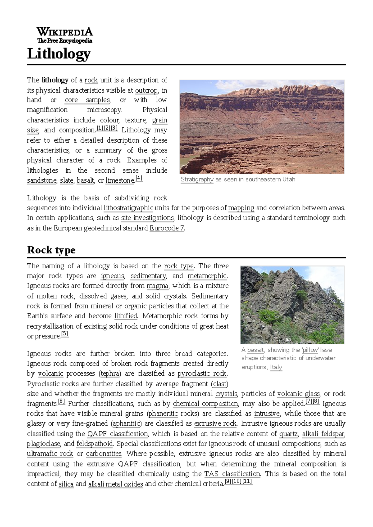 Lithology and Rock Types in Southeastern Utah - Geology Principles ...