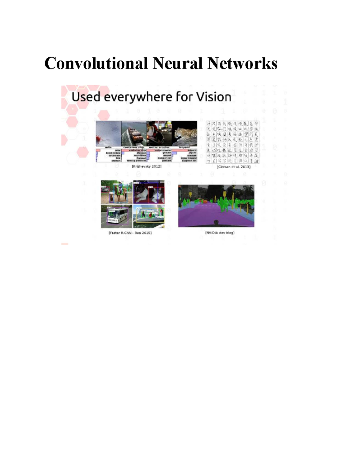 Convolutional Neural Networks - Artificial Intelligence - Studocu