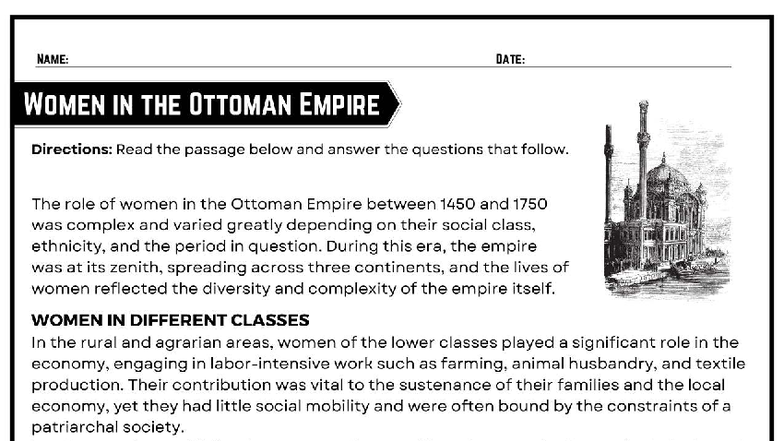 4.7 Women in the Ottoman Empire: Roles, Rights, and Influence - Studocu