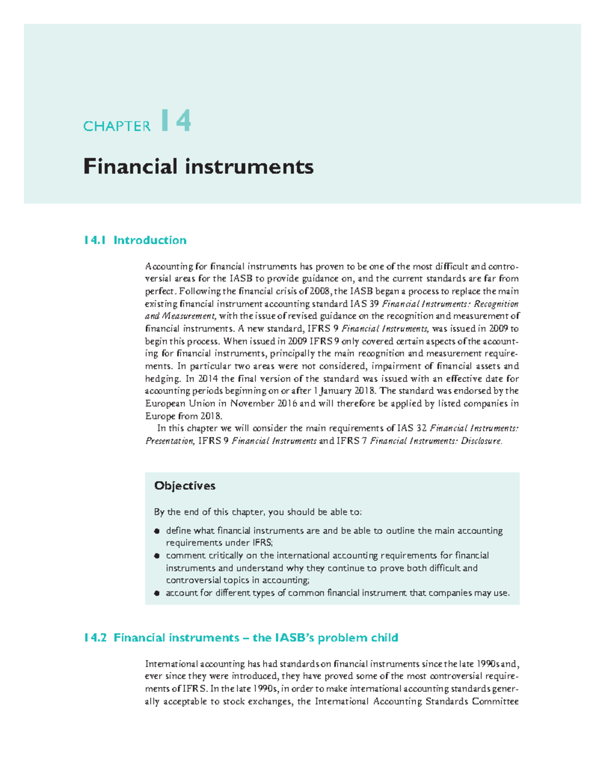 Financial Accounting (ACC-101) - Chapter 14: Financial Instruments ...