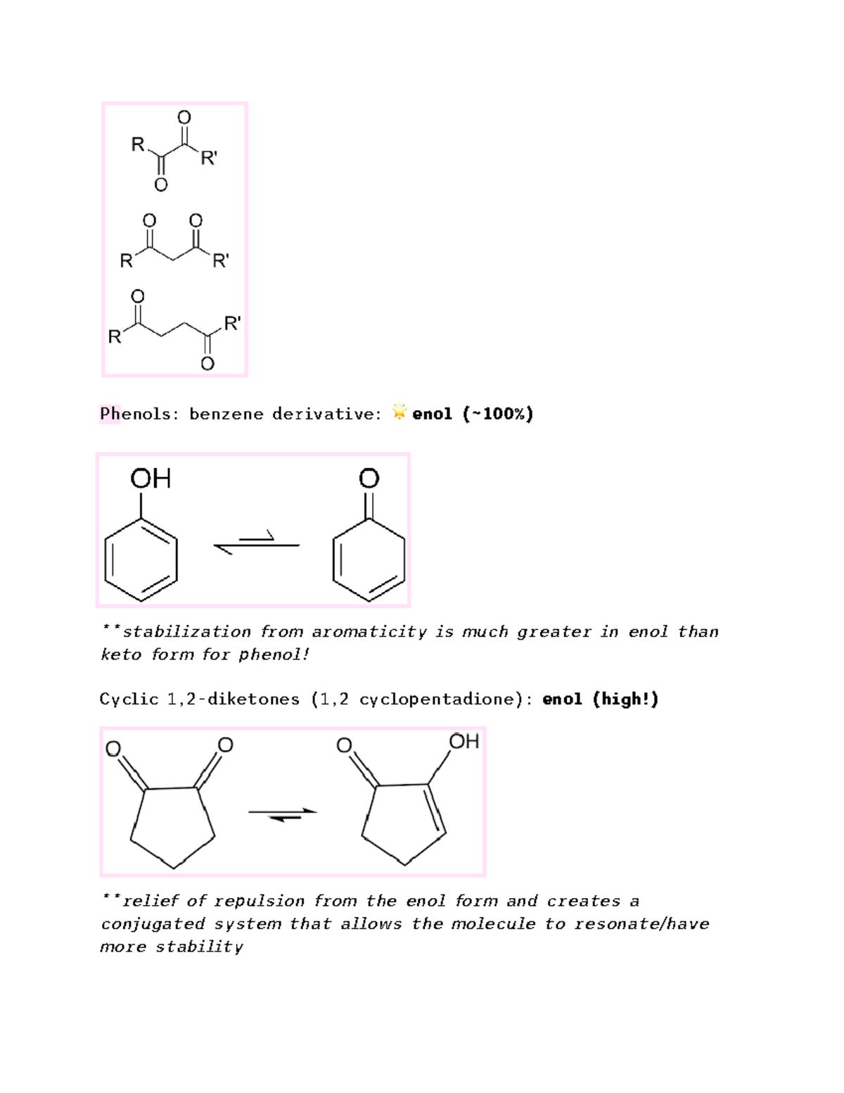 Enol Content of Compounds - Chem 332 - Phenols: benzene derivative: 🌟 ...