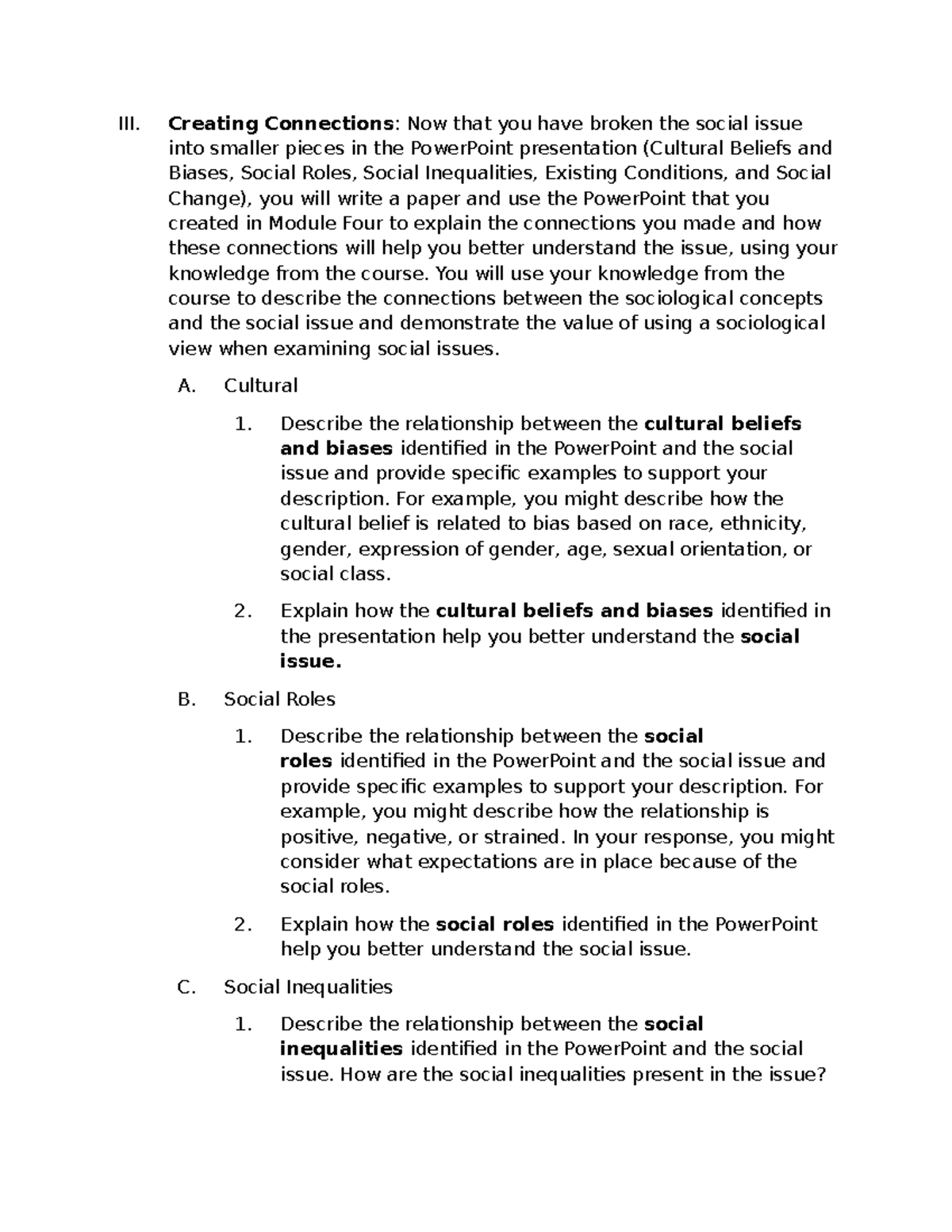 Connections Analysis Paper - SOC 112 Milestone Three - Studocu