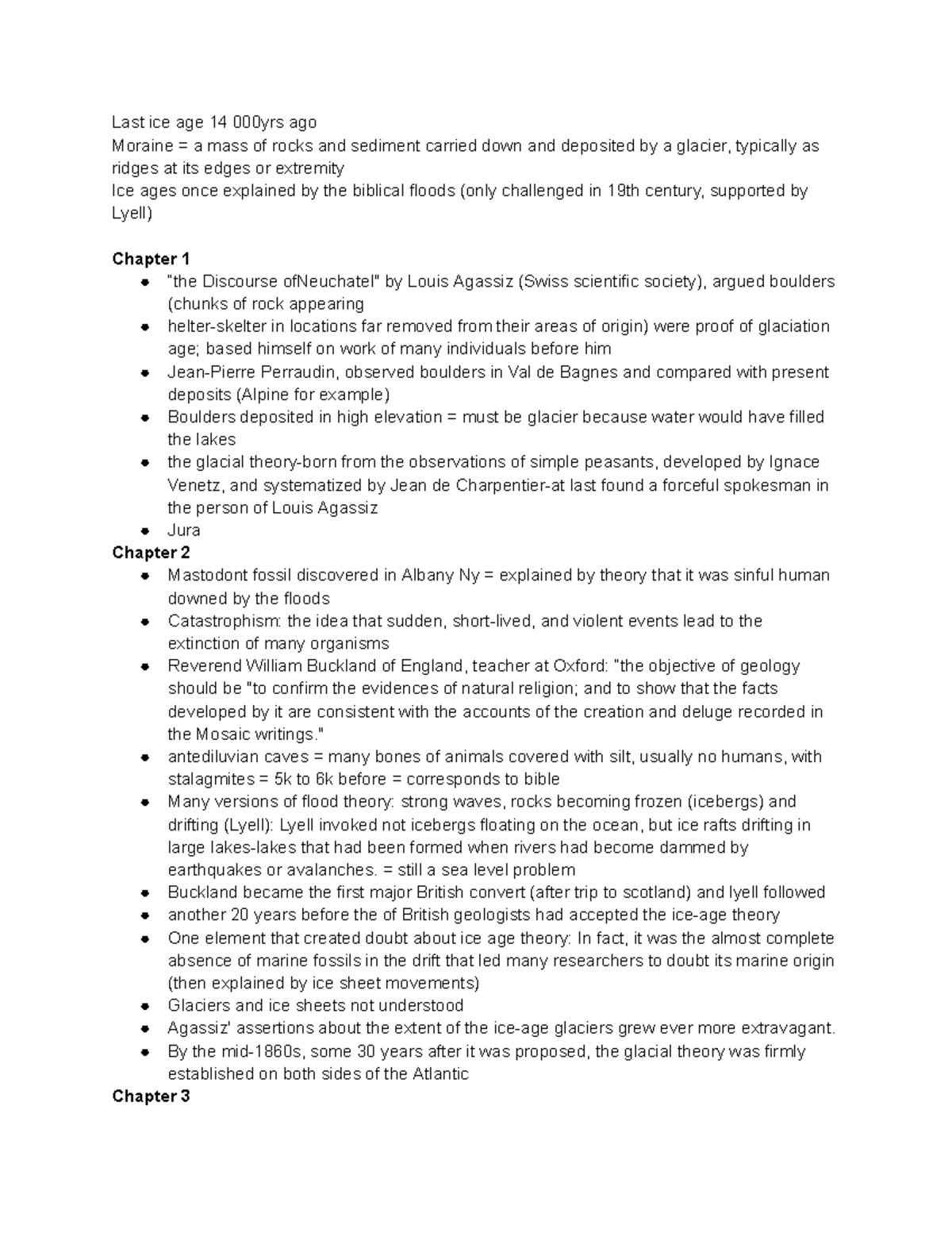 Geog 205 - Summary of the last ice age and glaciation theories - Studocu