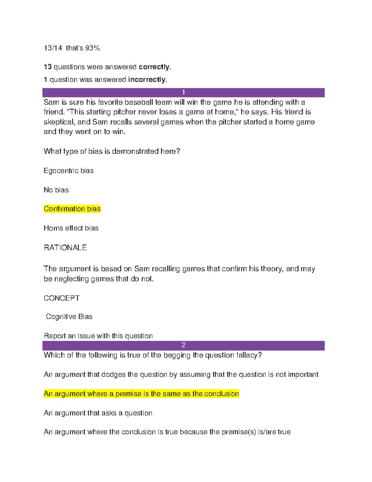 Unit 1 Critical Thinking: Identifying Cognitive Biases and Fallacies ...