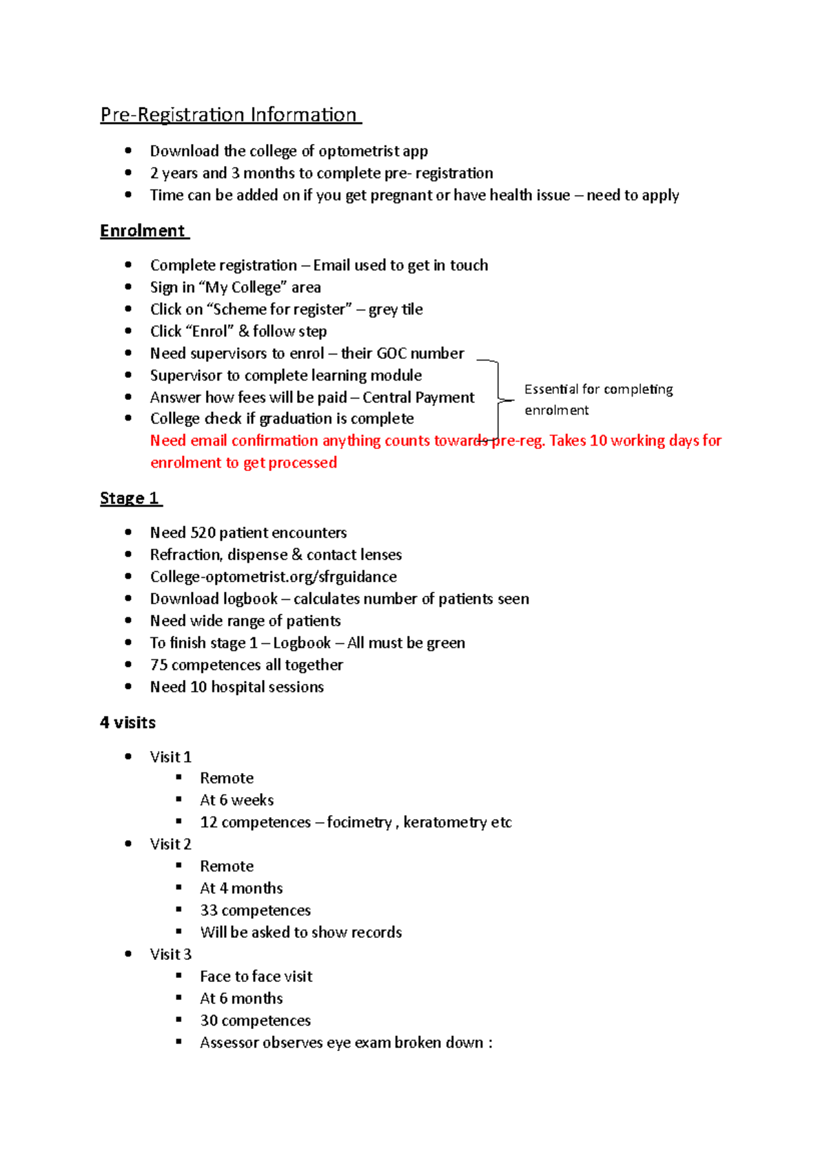 Pre-Reg Info: Essential Guidelines for Optometry Registration Process ...