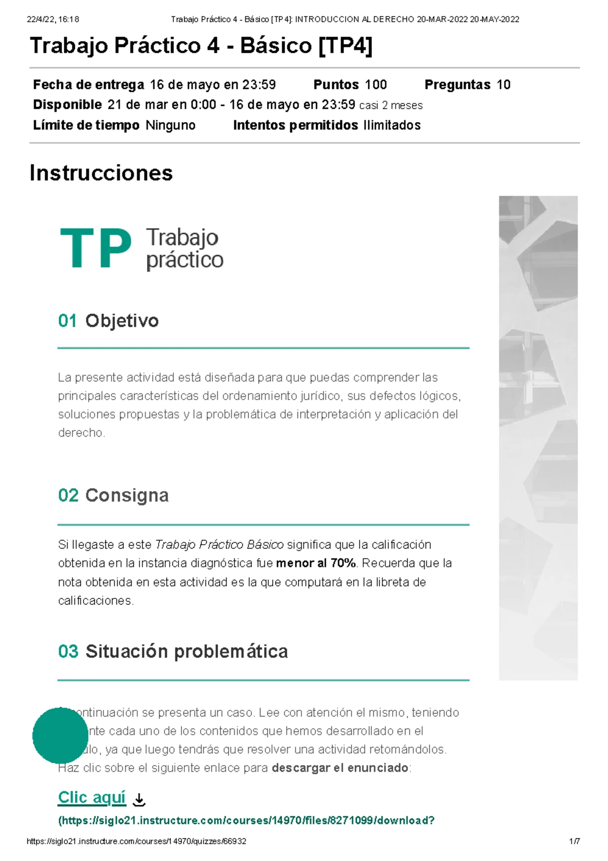 Trabajo Práctico 2 [TP2]: Introducción al Derecho - Ejercicios y Respuestas - Studocu