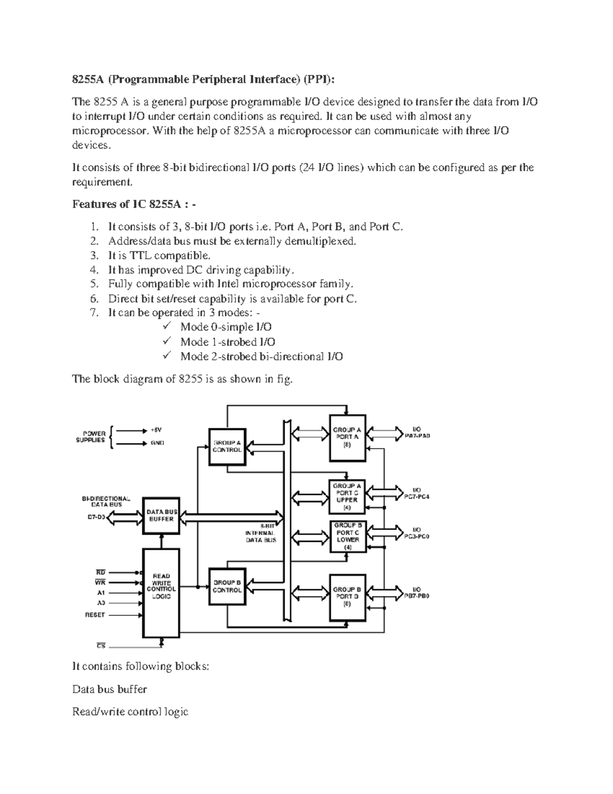 8255 - ASDFASF - 8255A (Programmable Peripheral Interface) (PPI): The ...