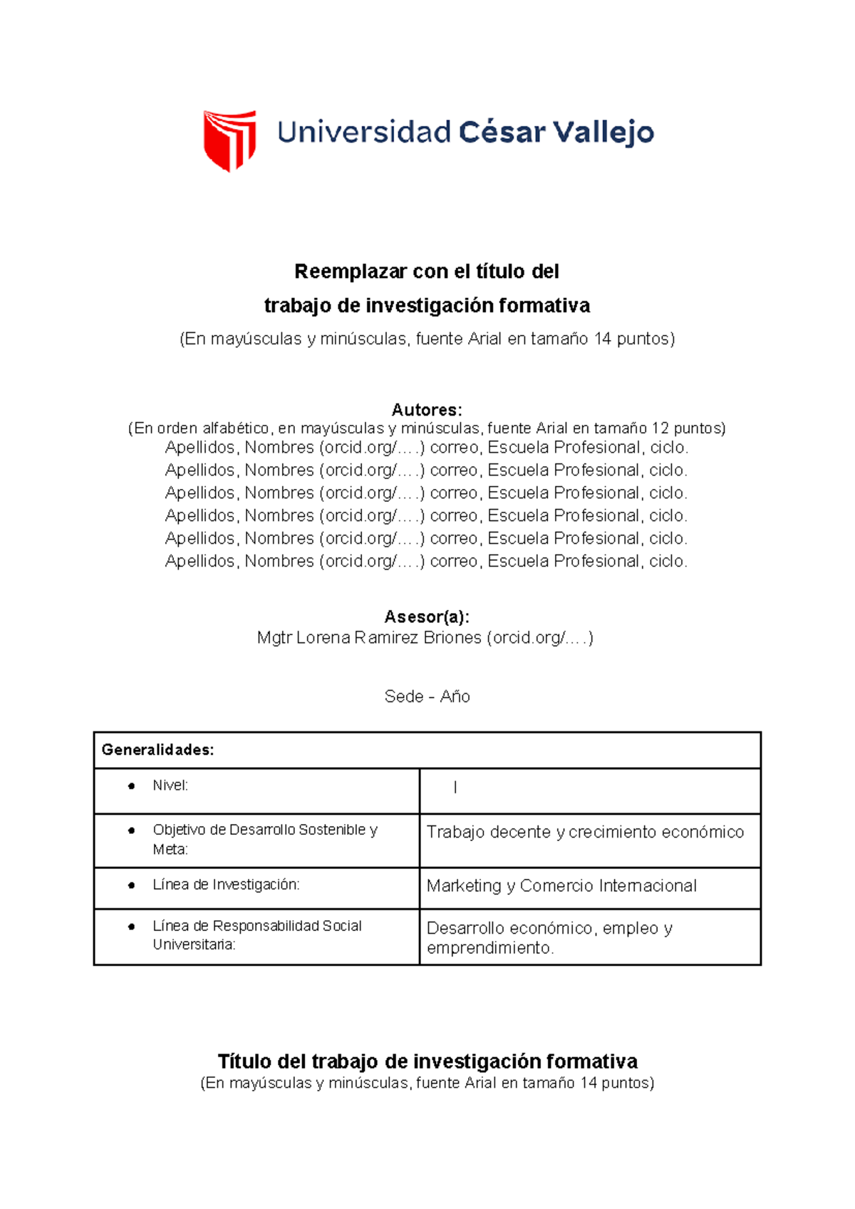 Trabajo de Investigación Formativa TIF Nivel I (Ciclos 1, 2 y 3) - Studocu