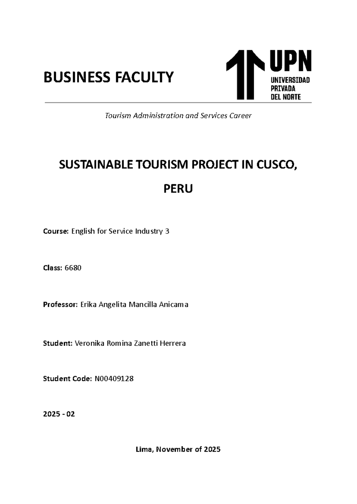 Sustainable Tourism Project in Cusco, Peru - EF English for Service Ind ...