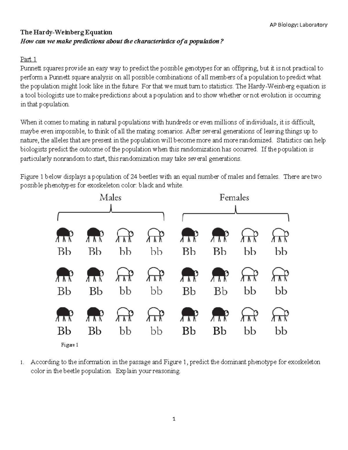 Hardy-weinberg - The notes are about natural selection. - The Hardy ...