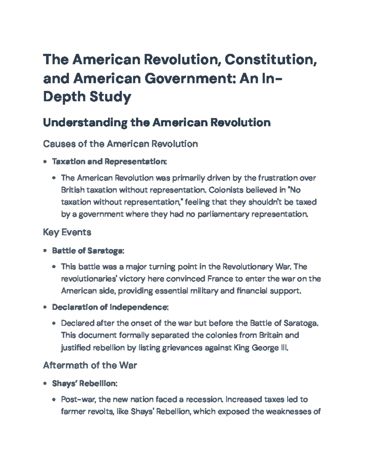 American Revolution & Constitution Themes: An In-Depth Study (POL101 ...