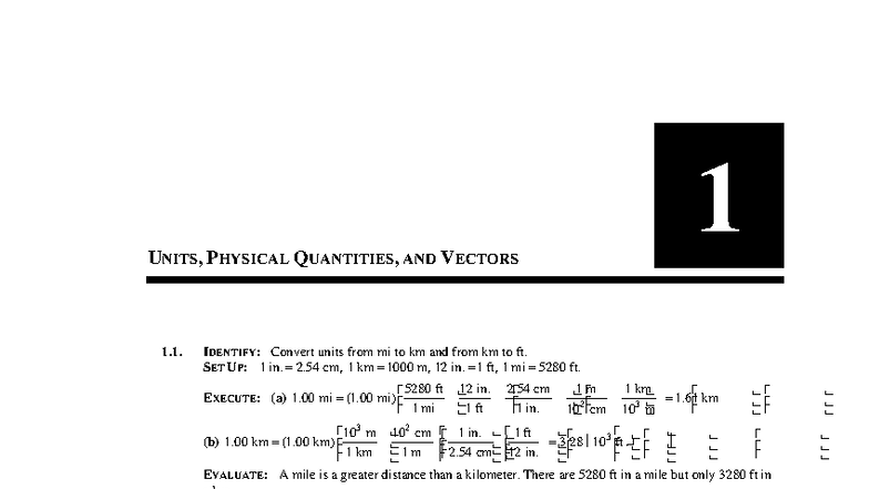 1 UNITS, PHYSICAL QUANTITIES, AND VECTORS: CONVERSION GUIDE - Studocu