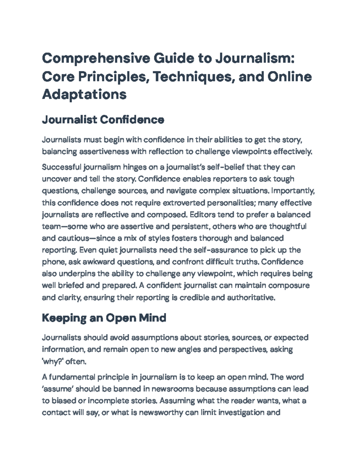 Comprehensive Guide to Journalism: Core Techniques & Online Skills ...