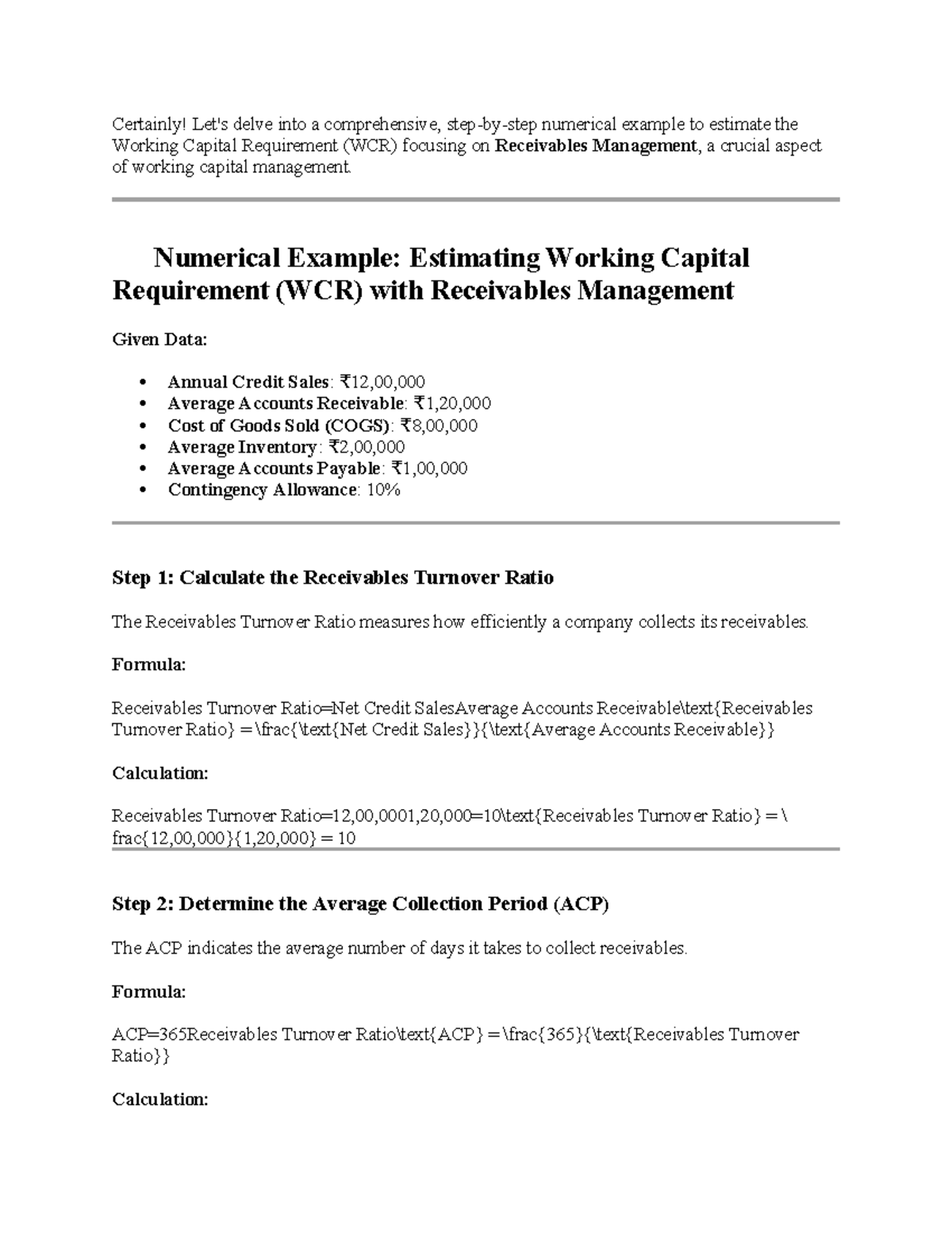 Working Capital Requirement (WCR) with Receivables Management - Certainly! Let's delve into a ...
