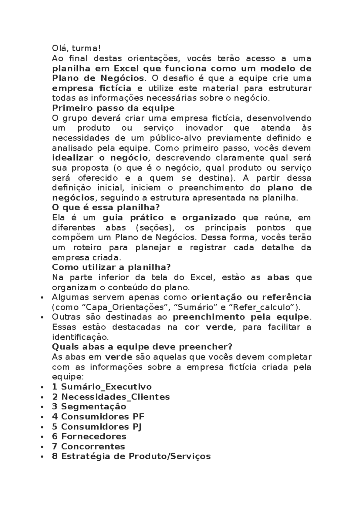 Plano de Negócios: Empresa Luart Logística - Modelo Excel - Studocu