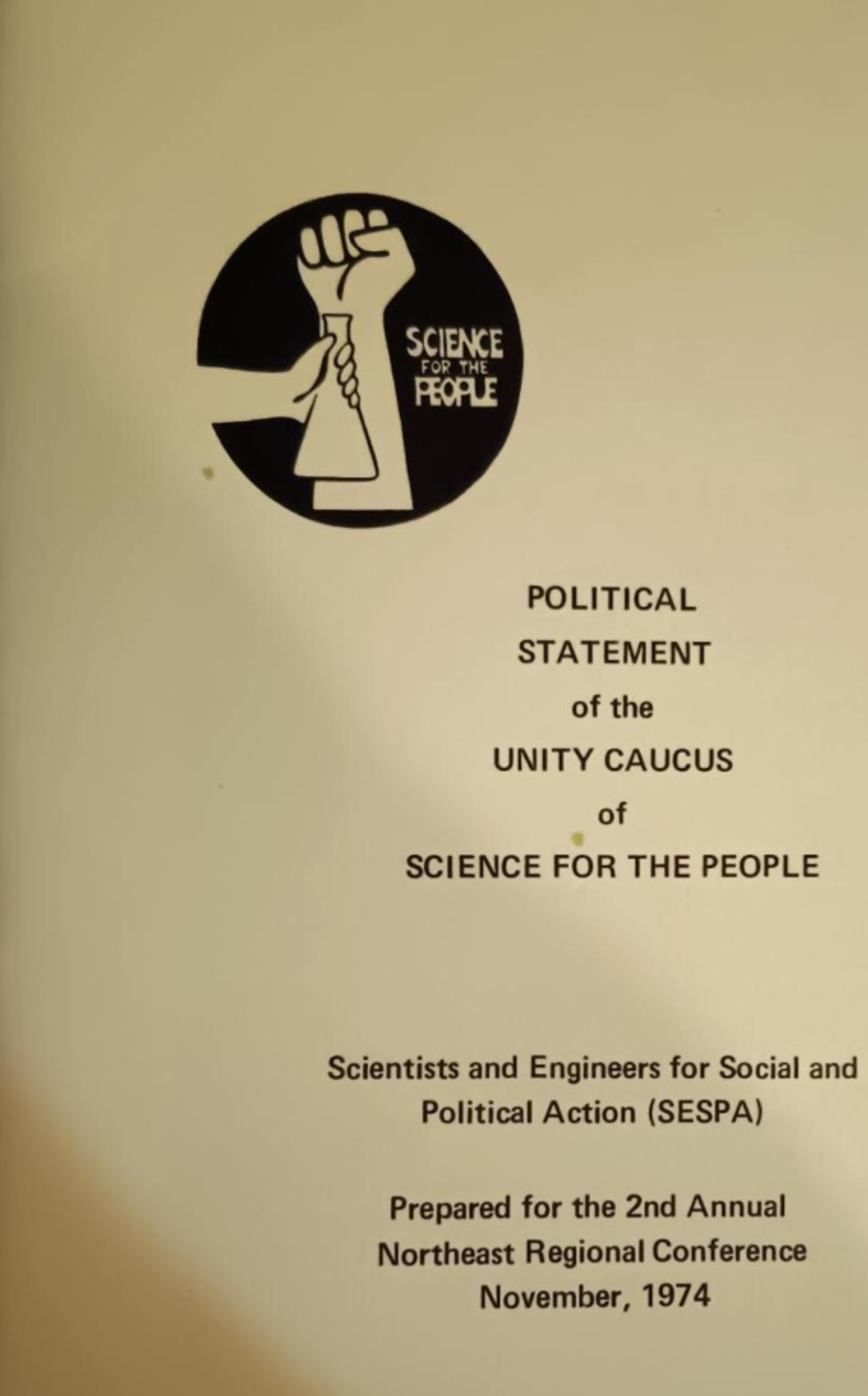 Unity Caucus Political Statement: Science for the People Manifesto ...