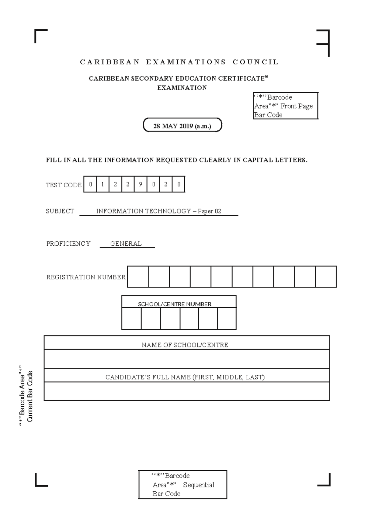 IT CSEC Paper 2 - General Proficiency, May/Jun 2019 Exam Insights - Studocu