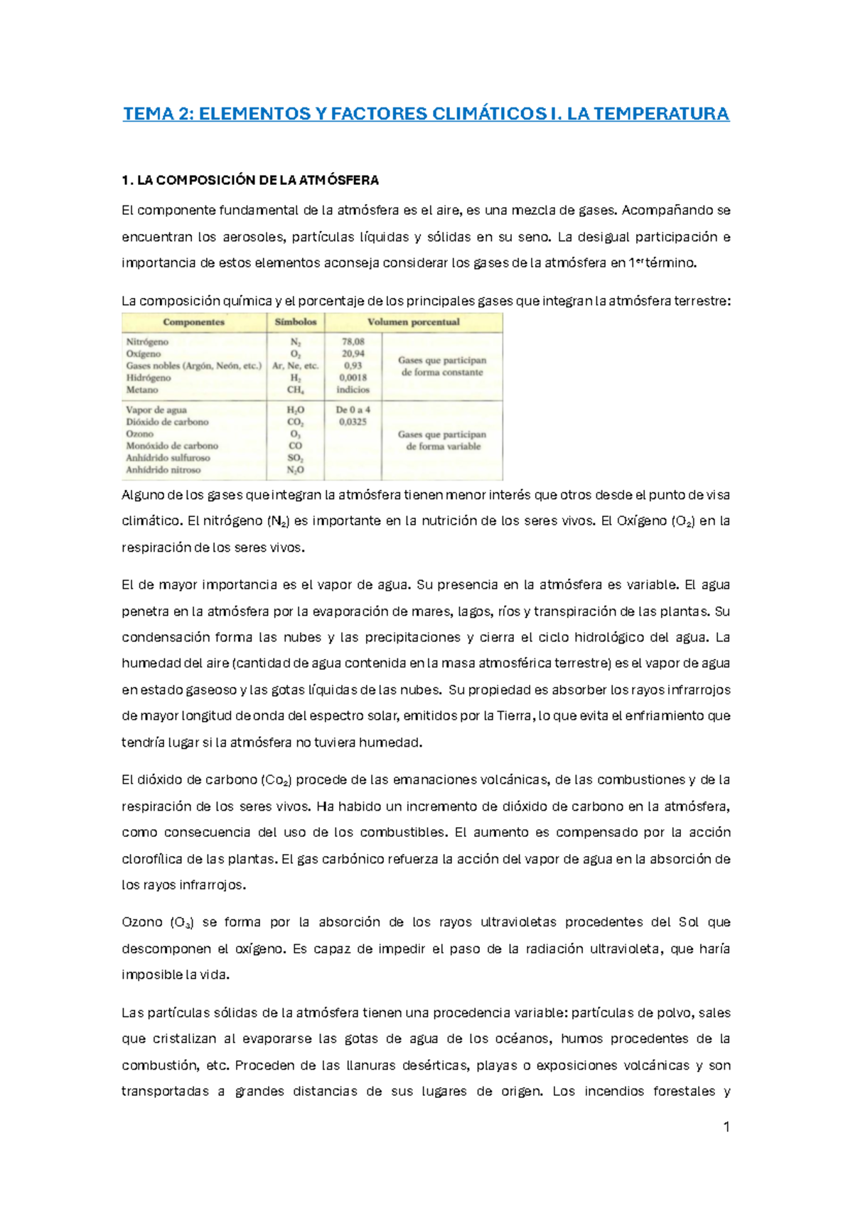 TEMA 2: ELEMENTOS Y FACTORES CLIMÁTICOS - LA TEMPERATURA Y LA ATMÓSFERA ...