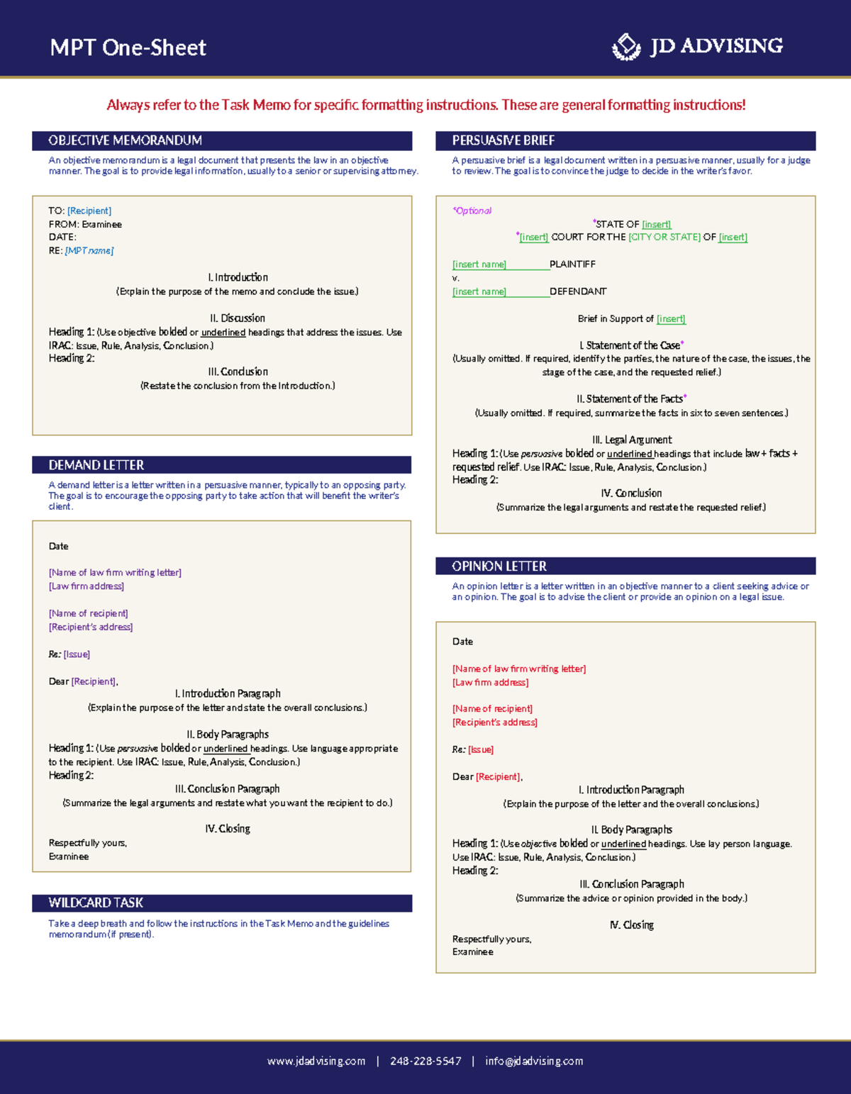MPT Objective Memorandum & Persuasive Brief Guidelines - Studocu