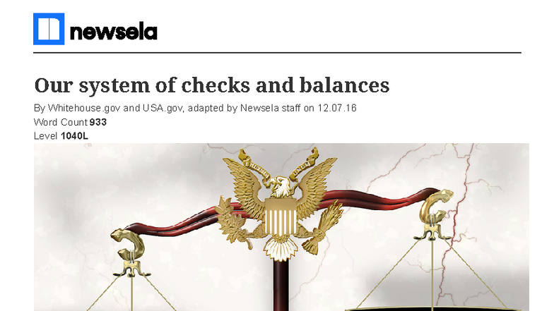 4E. GOVT Checks and Balances: Understanding the U.S. System - Studocu