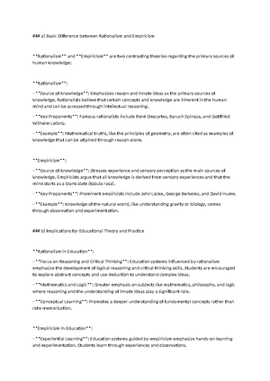 [Solved] ANSWER QUESTION ONE amp TWO BELOW 1 a Define philosophy and - Educational Philosophy ...