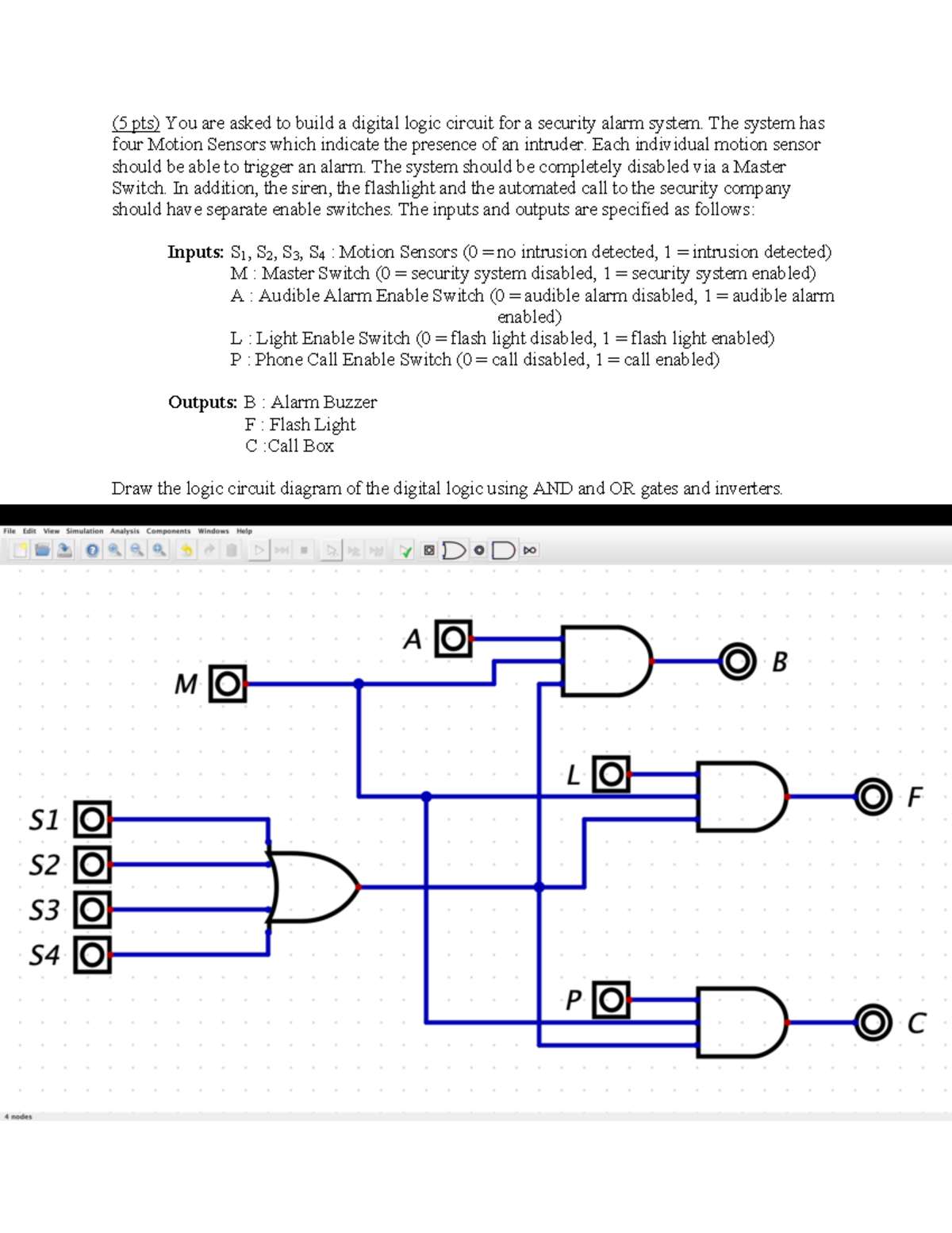 23hw1: Digital Logic Circuit Design for Security Alarm System - Studocu