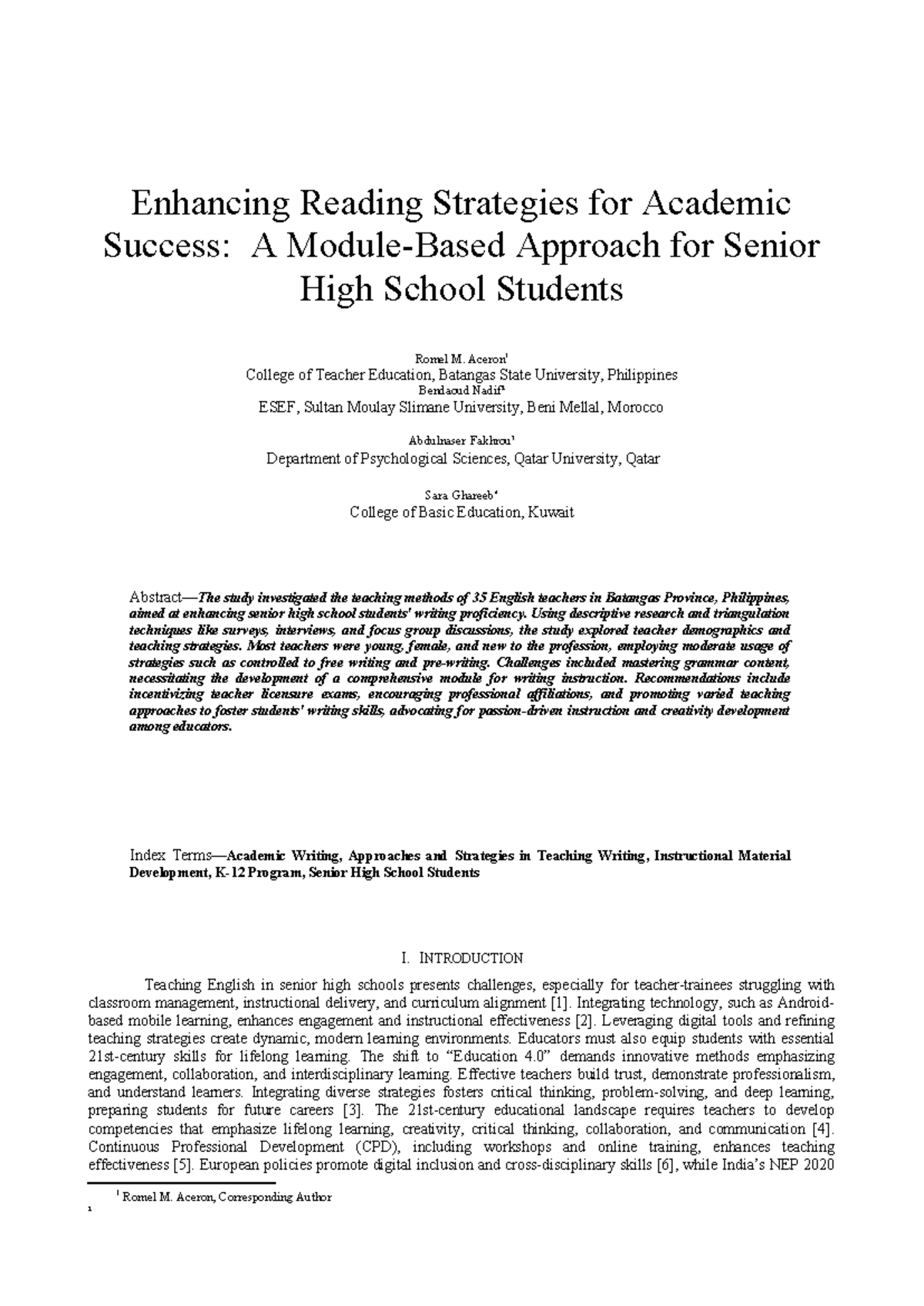 Enhancing Writing Proficiency: Strategies for Senior High School (EDUC ...