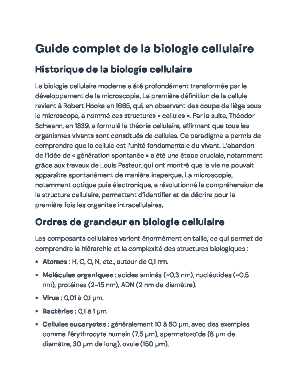 Guide complet sur la biologie cellulaire : Concepts et découvertes clés ...