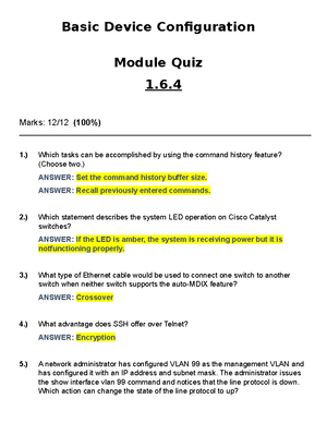 1.5.11 Check Your Understanding Verify Directly Connected Networks ...