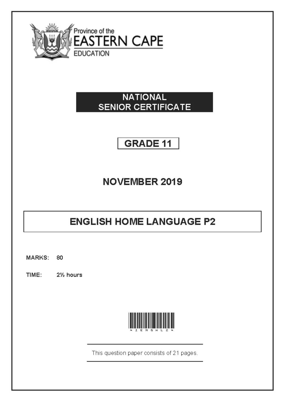 English FAL P2 JUNE 2024: Question Paper Guidelines and Instructions ...