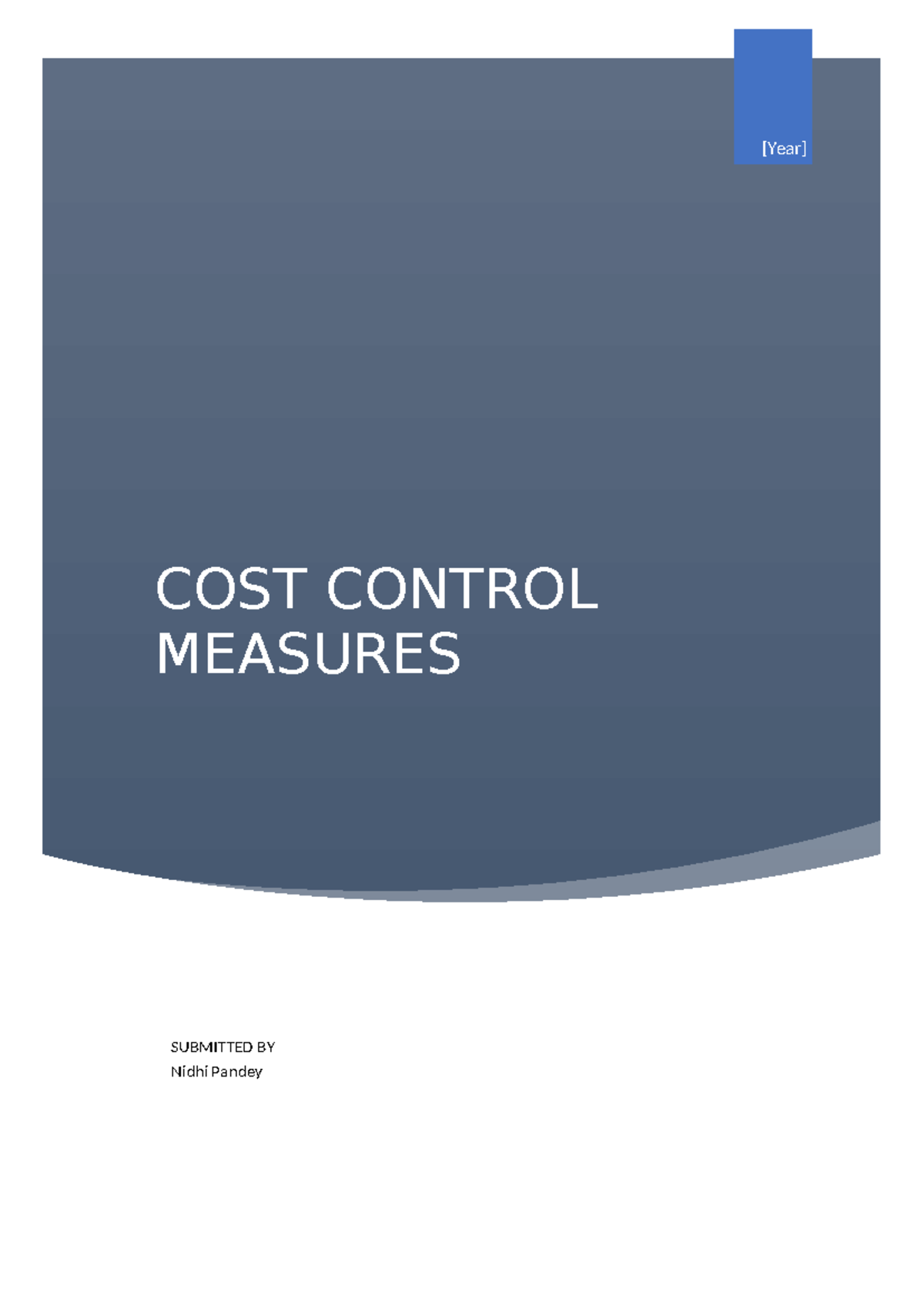 COST CONTROL MEASURES FOR APP DEVELOPMENT: ACTIVITY 3 - Studocu