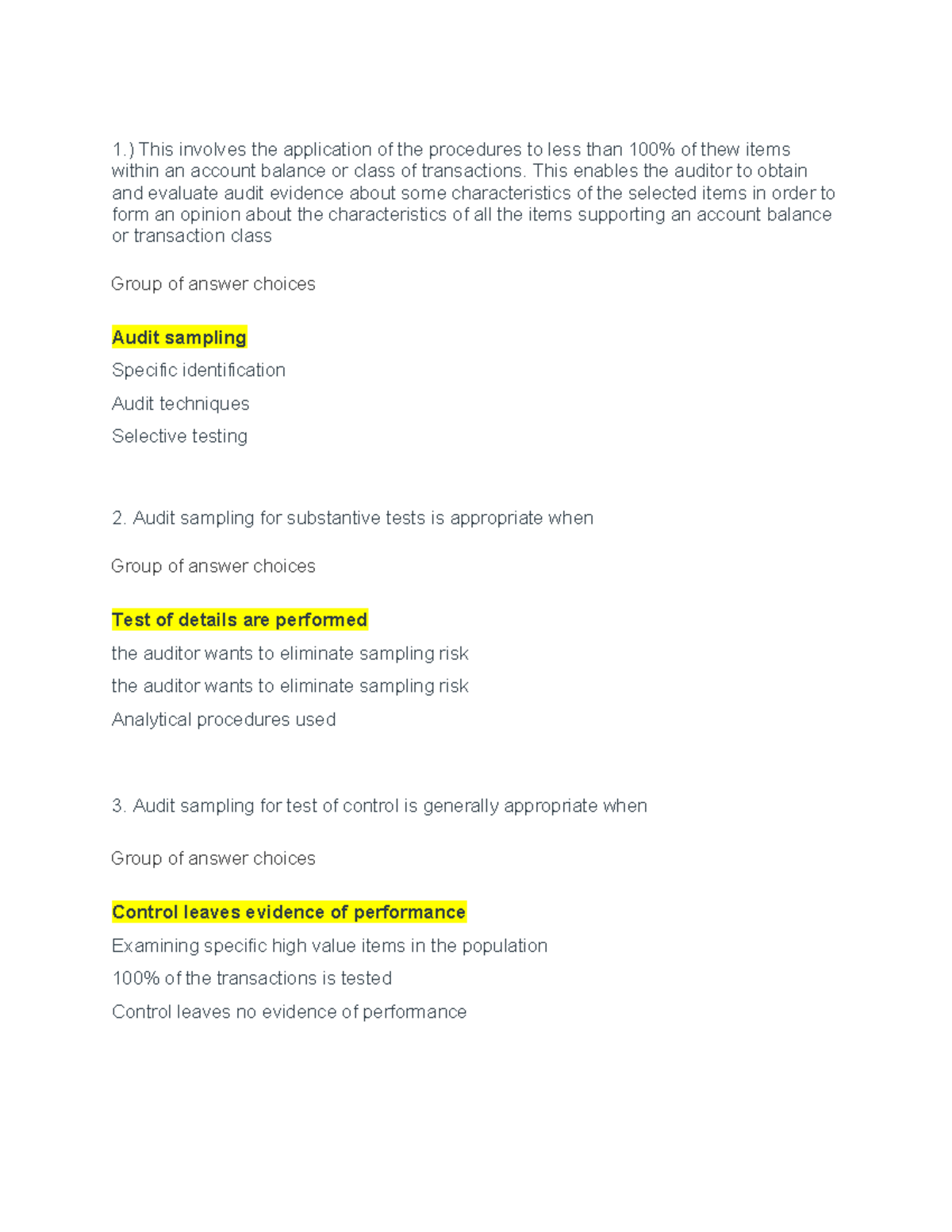 Audit Sampling for Effective Control and Substantive Testing Techniques ...