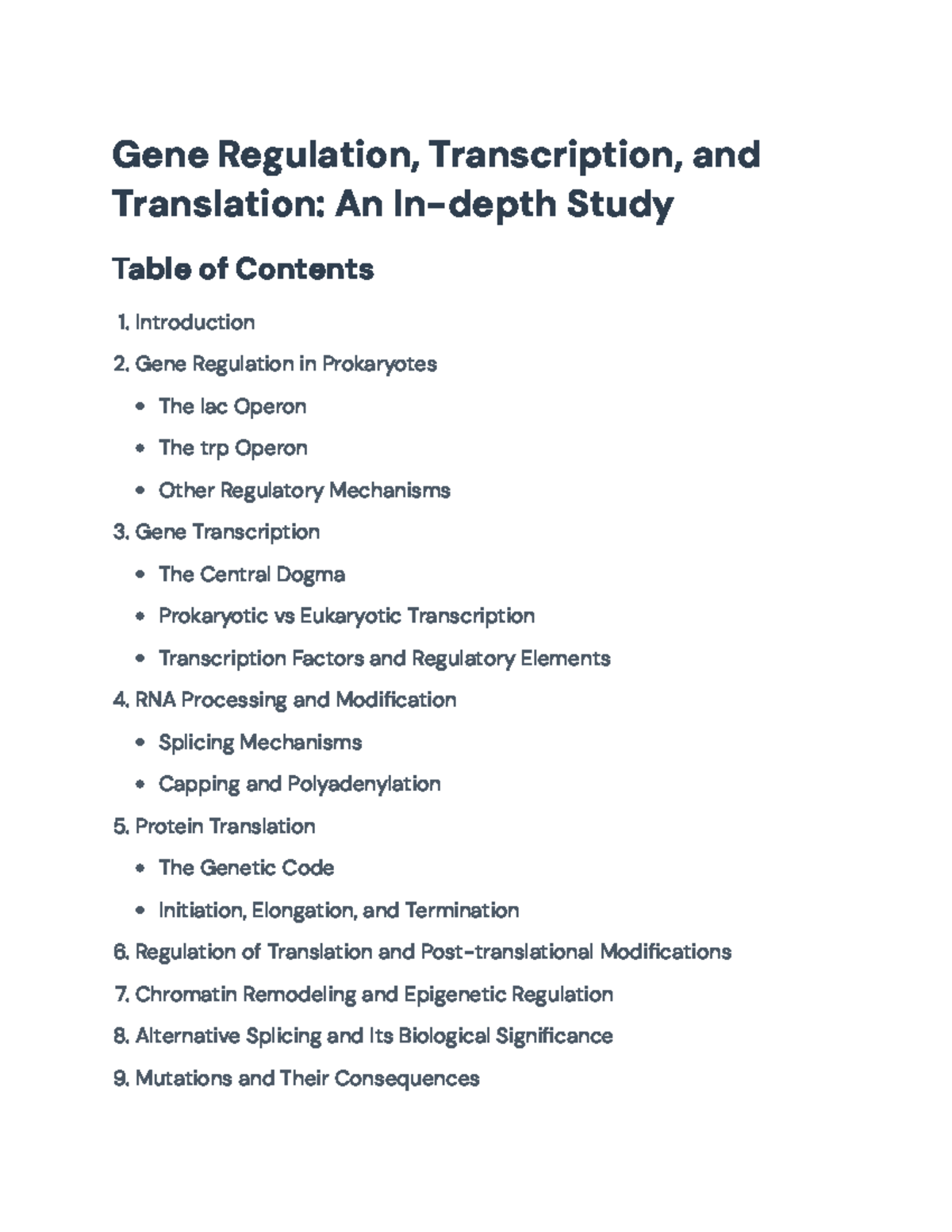Gene Regulation, Transcription & Translation: Molecular Bio Overview ...