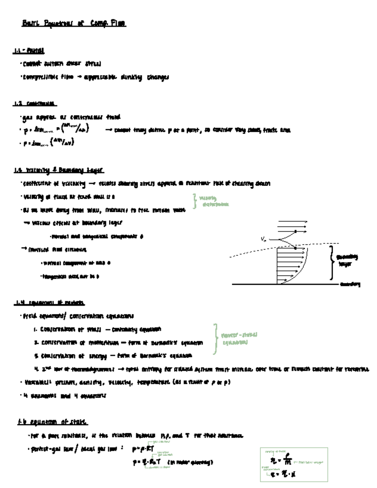 Basic Equations of Compressible Flow: Fluid Dynamics (ENG 101) - Studocu