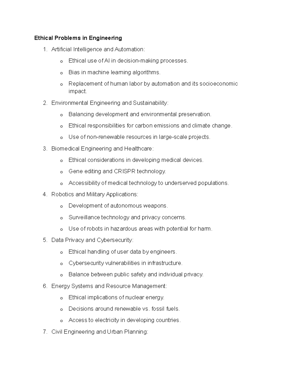 Ethical Issues in Engineering: Exam Topics for ENGR 101 - Studocu